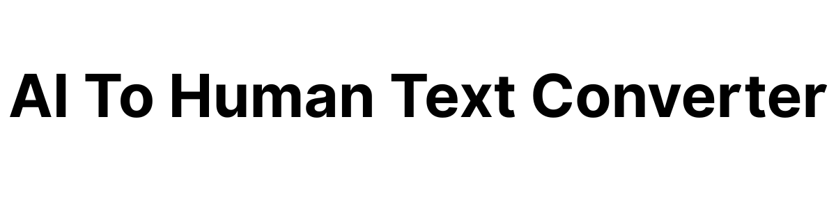 Pricing - AI To Human Text Converter
